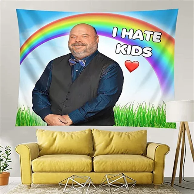 Bertram I Hate Kids Meme Tapestry Wall Hanging Backdrop Party ...