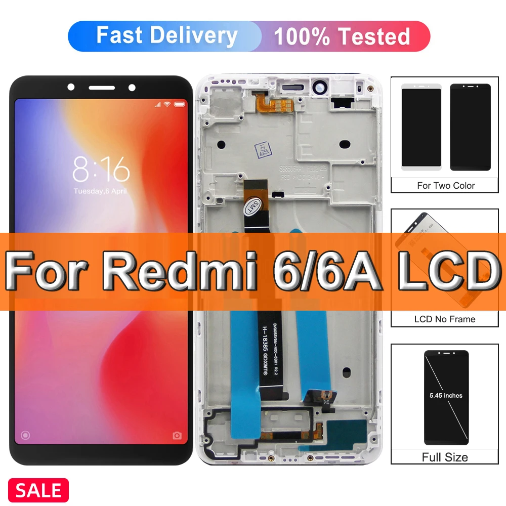 100-Tested-For-Xiaomi-Redmi-6A-LCD-Display-Touch-Screen-For-Redmi-6 ...