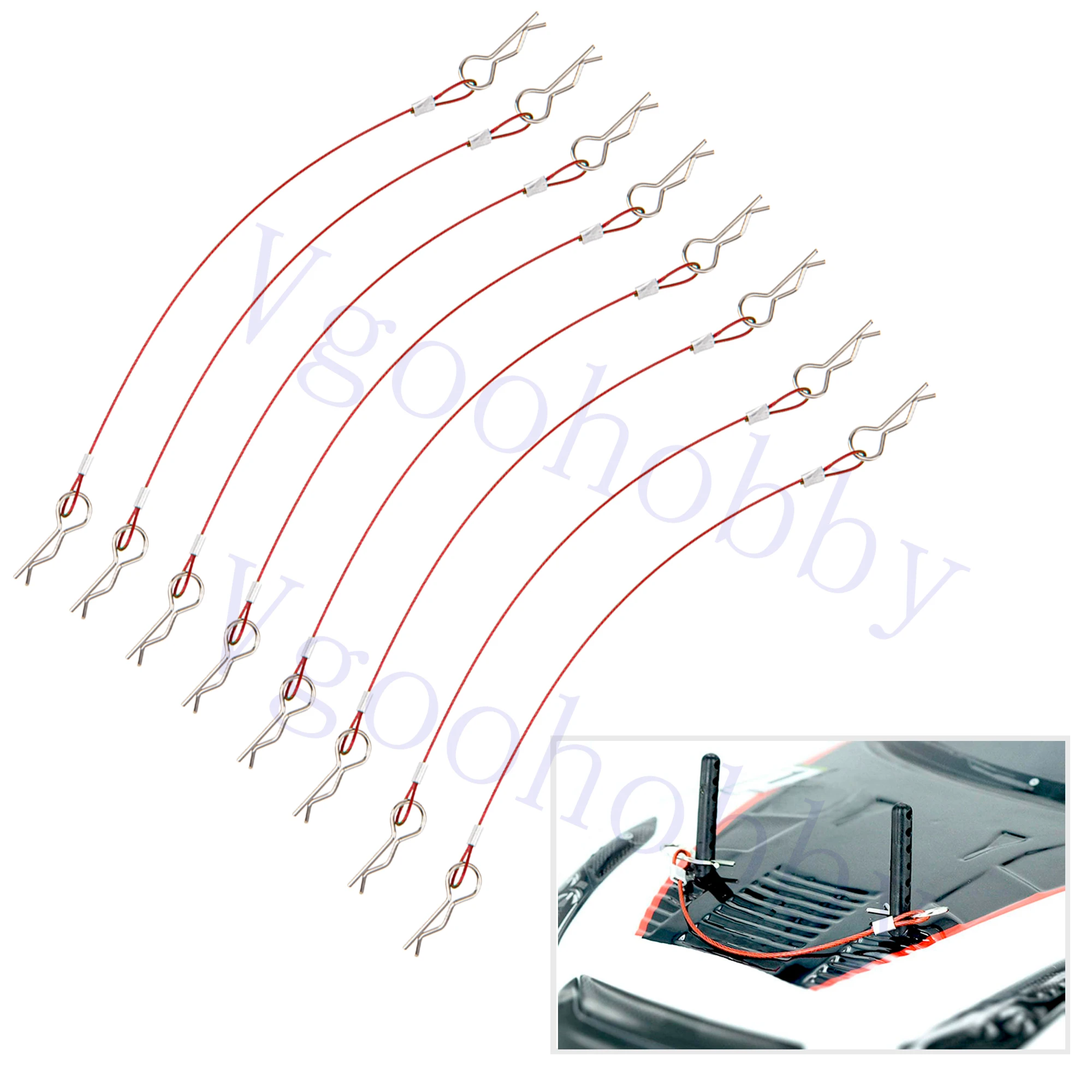 8Pack-Metal-Clip-R-Pin-Rod-with-Steel-Anti-Lost-Rope-RC-Body-Shell-Clip ...