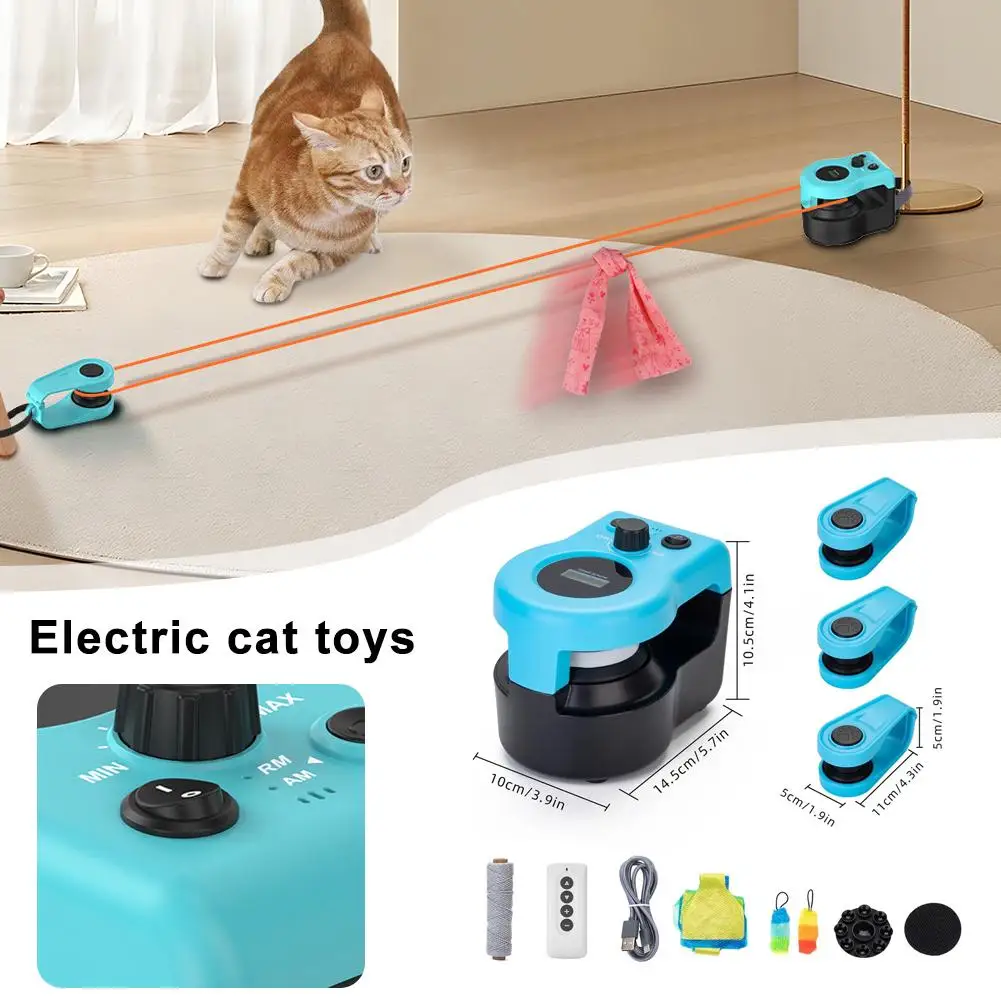 Electric-Funny-Cat-Toy-Cat-Weight-Loss-Artifact-Feather-Running-Control ...