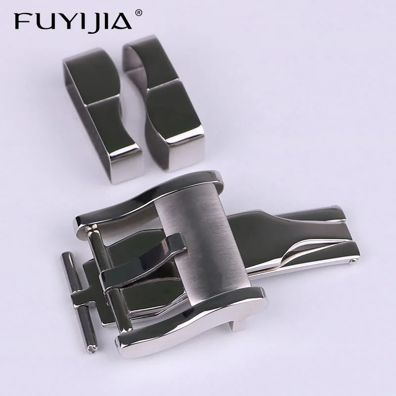FUYIJIA-New-B-reguet-Leather-Strap-Butterfly-Buckle-18mm-Folding-Buckle ...