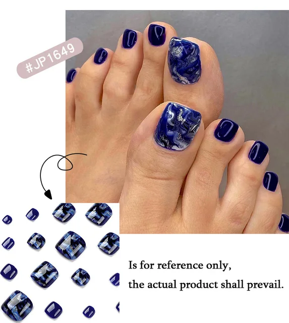 Royal Blue Toe Nail Art