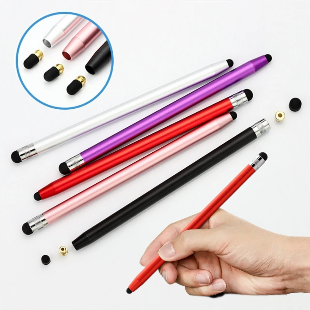 1-2-4pcs-Universal-Pencil-Double-Silicon-Head-Touch-Pen-Capacitive ...