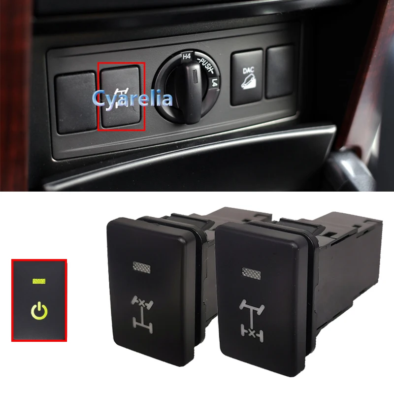 Green-Light-Car-Front-Rear-Differential-Lock-Switch-Diff-Lock-Control ...