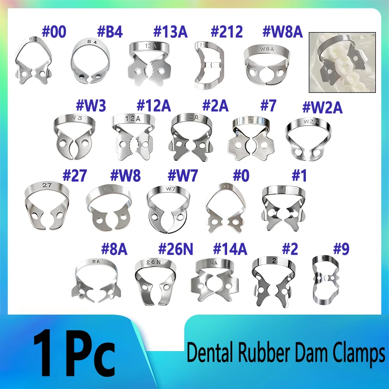 1Pc Dental Rubber Dam Clamps Stainless Steel Endodontic Restorative ...