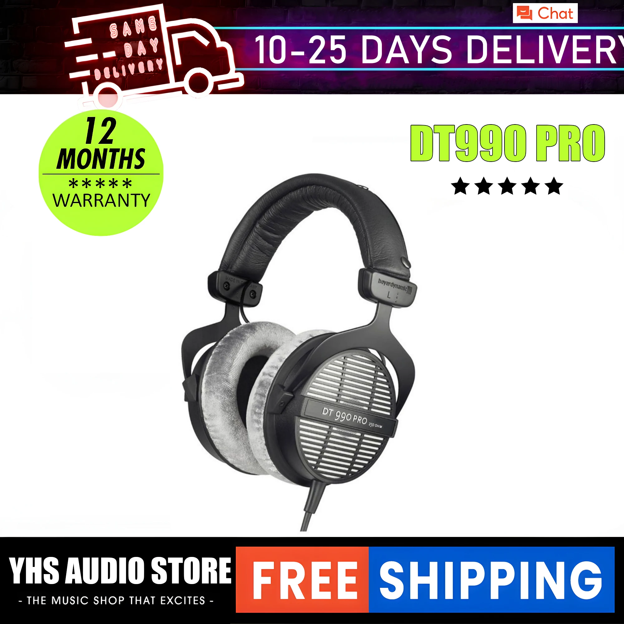 Beyerdynamic-DT990-pro-Over-Ear-Wired-Studio-Headphones-fessional ...