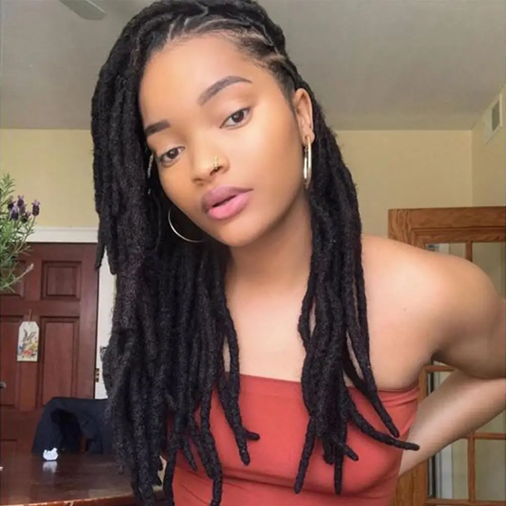8-10-12-inch-Dreadlock-Extensions-For-Men-Women-Afro-Kinky-Straight-100 ...