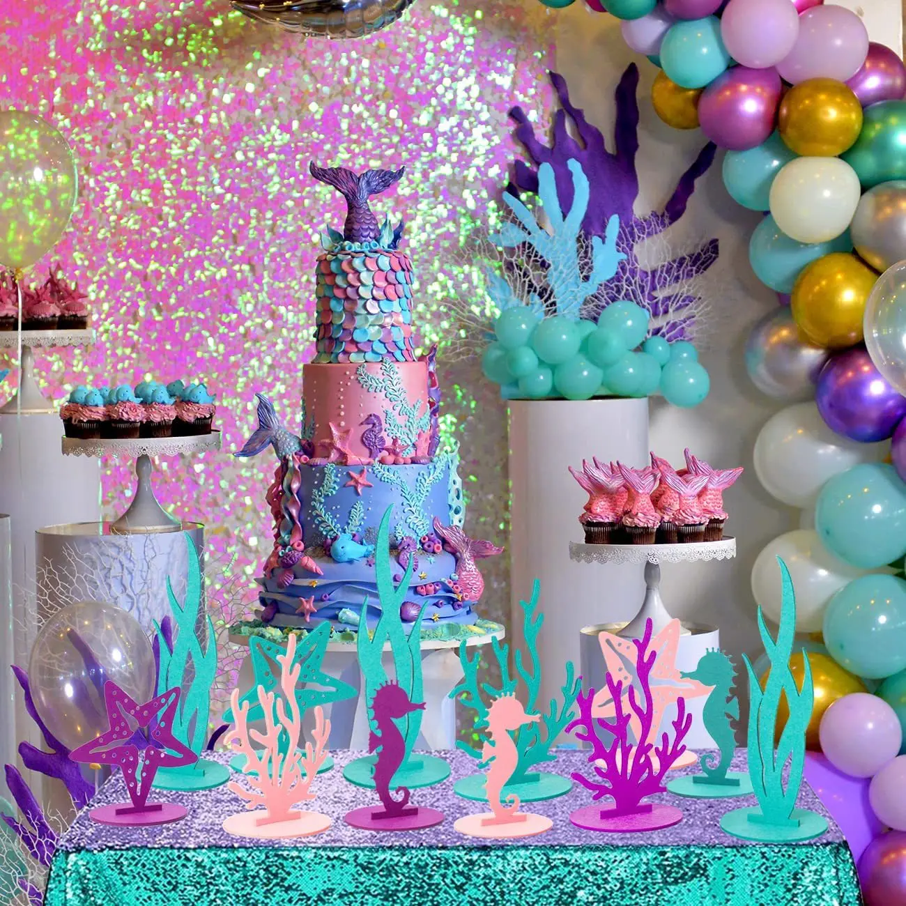 Make a splash with mermaid party decorations for an under-the-sea ...