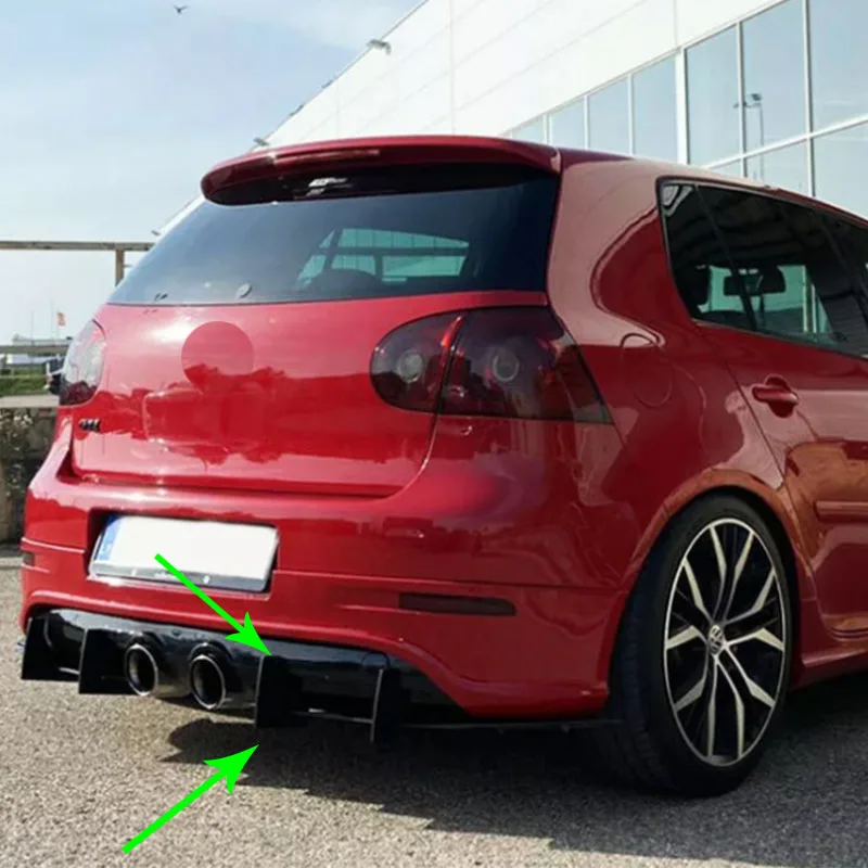 Matt Black Rear Bumper Diffuser Lip Splitters Spoiler for Volkswagen VW ...