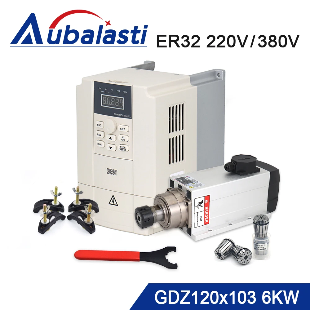 Aubalasti-6KW-CNC-Air-Cooled-Spindle-Motor-Kits-220V-380V-12-6A-ER32 ...