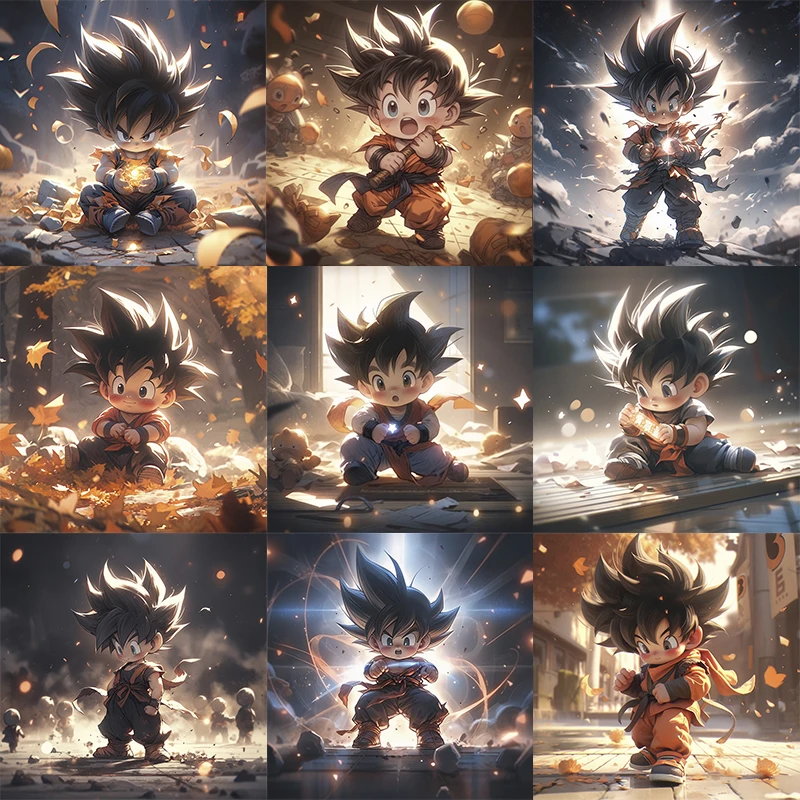 Kit-de-pintura-de-diamante-5D-DIY-Son-Goku-bordado-de-diamantes-de ...