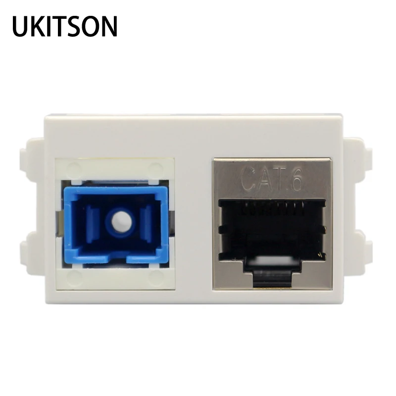 Shield-Female-LAN-CAT6-RJ45-Connector-SC-UPC-Optical-Fiber-Slot-Pass ...