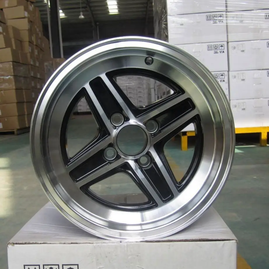 13X7-9-Inch-Rims-Black-Machine-Face-4-Spokes-4-Holes-4-98-Rines ...