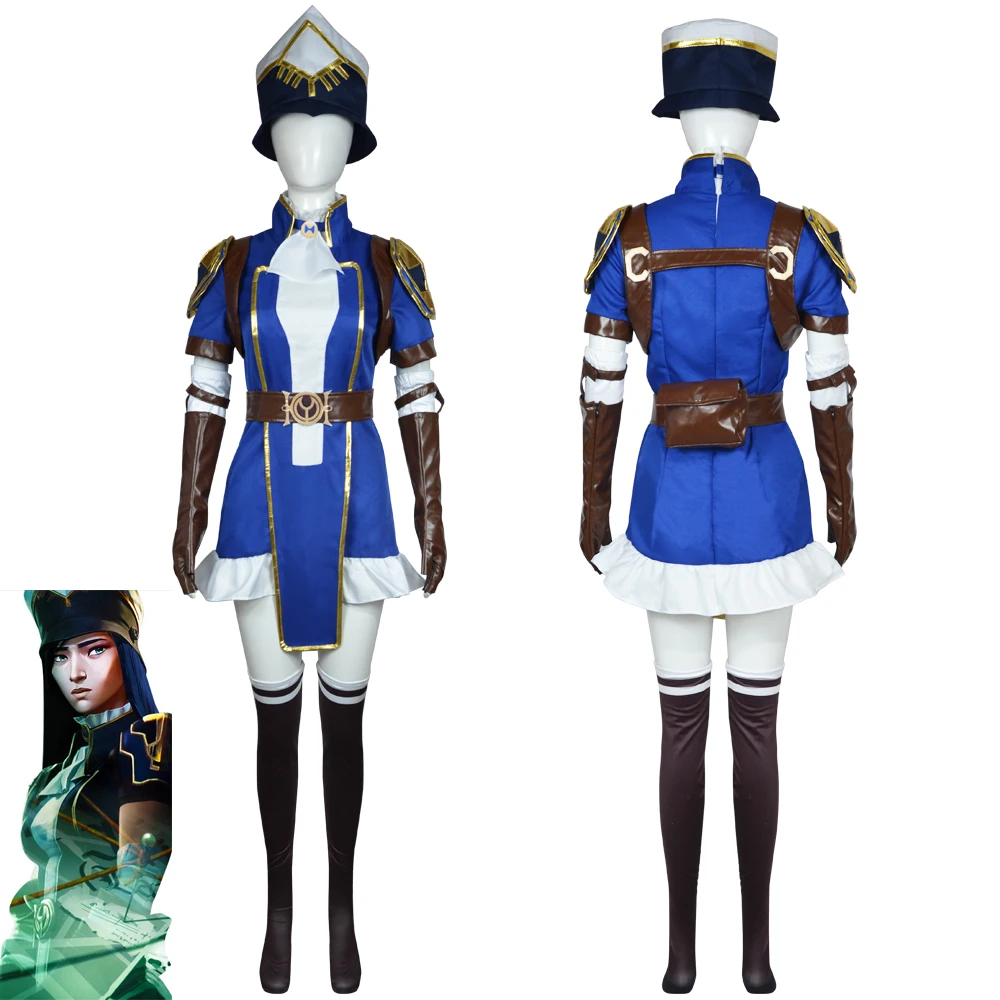 Game Caitlyn Kiramman Cospaly Costumes Suit for Arcane Policewoman ...