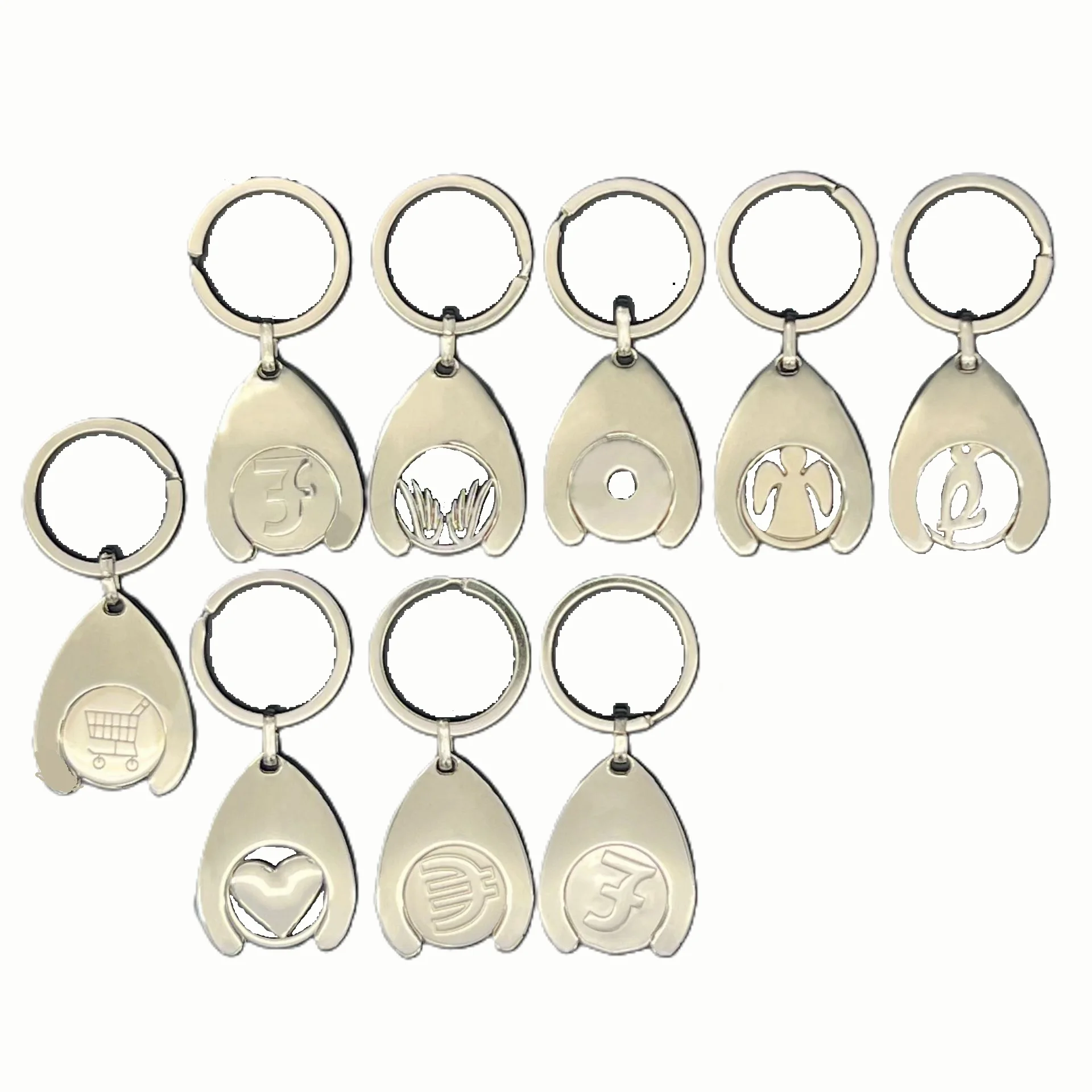 trolley-coin-keychain-Metal-Portable-Shopping-Trolley-Token-Keyrings ...