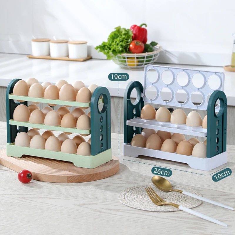 Narrow-Fridge-Egg-Storage-Box-Space-saving-Egg-Holder-Case-Kitchen-Egg ...