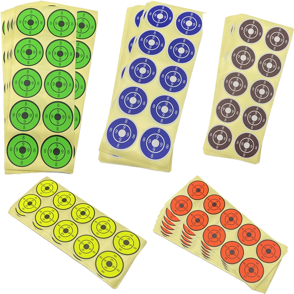 Sticker-Targets-250-Pcs-Pack-5-Colors-Options-2-5cm-Diameter-89 ...