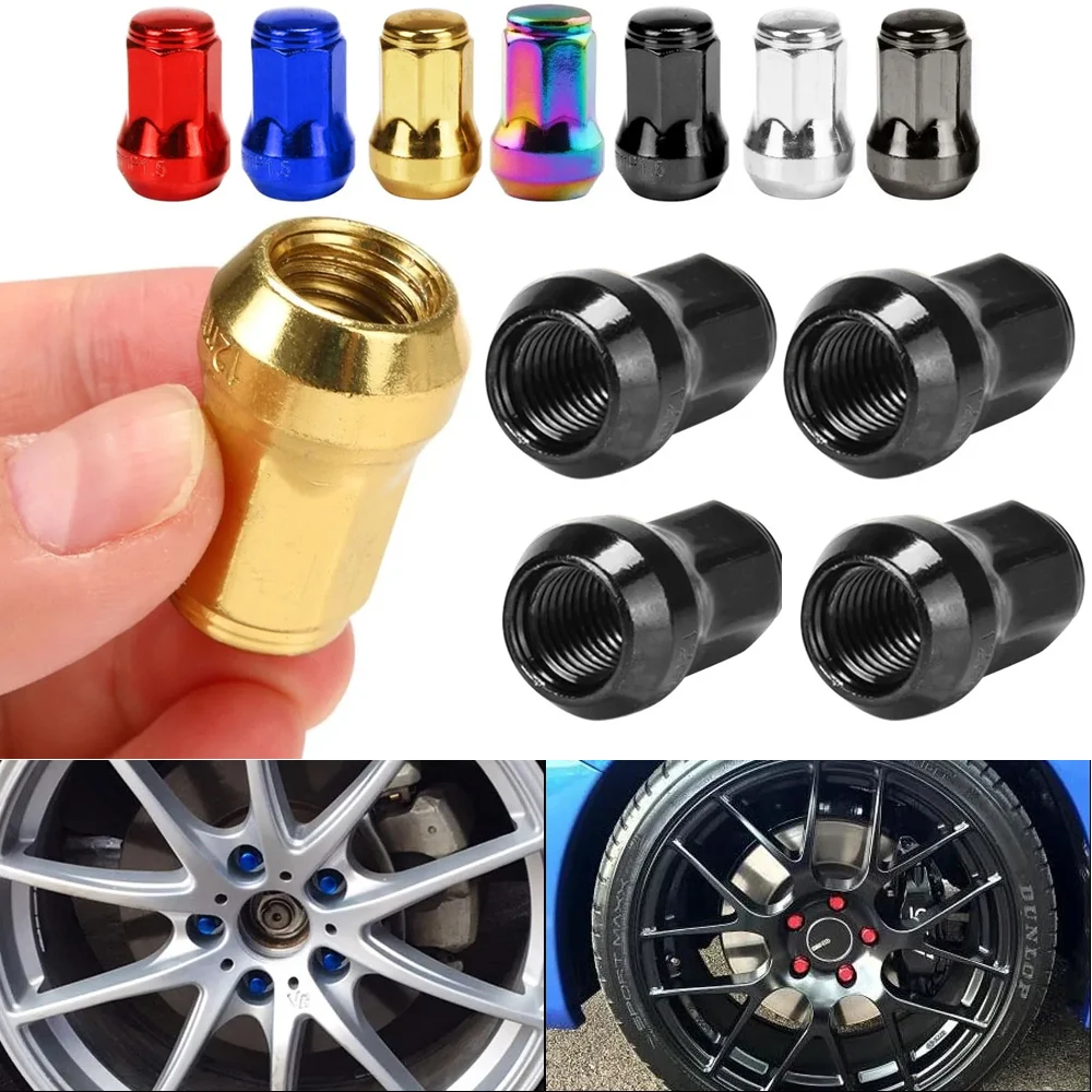 20PCS-1Key-Heptagonal-Wheel-Lug-Nut-Steel-Wheel-Nut-Universal-Racing ...