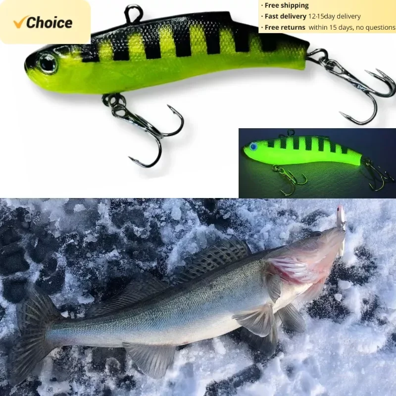 TSUYOKI Ice Vib lures 2024 Rattlin Vib Bassday Range Vibe Lure Winter ...