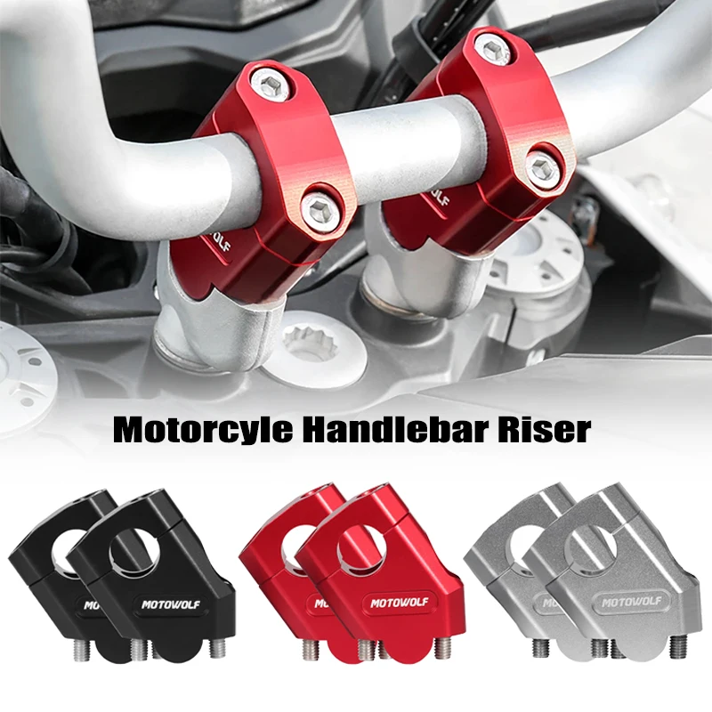 Universal-Motorcycle-22mm-28mm-Handlebar-Riser-Motocross-Heightening ...