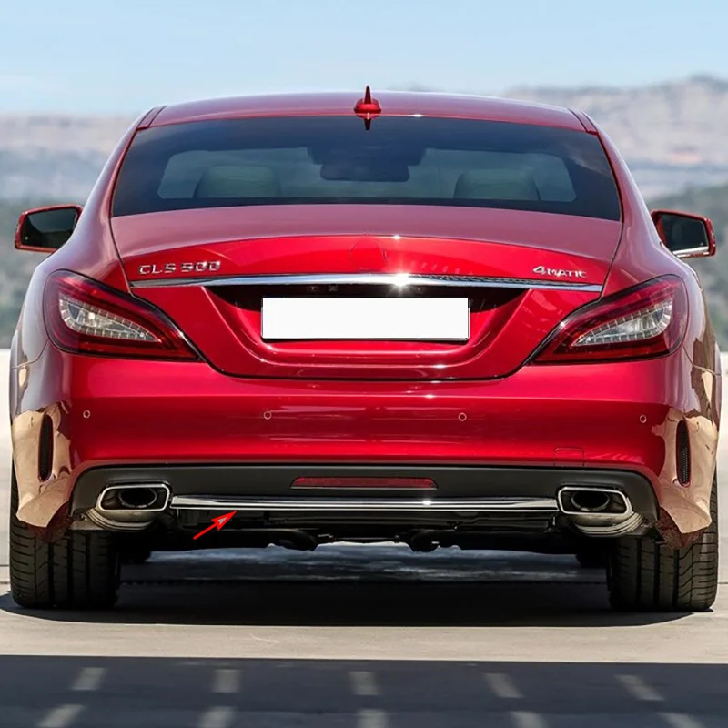 Rear-Bumper-Chrome-Trim-Chromium-Styling-Spoiler-Diffuser-A-2188880073 ...