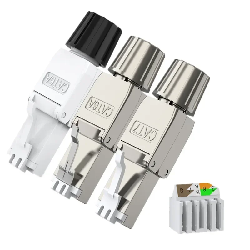 Cat6A-Cat7-RJ45-Connector-UTP-STP-Toolless-Field-Termination-Plug ...