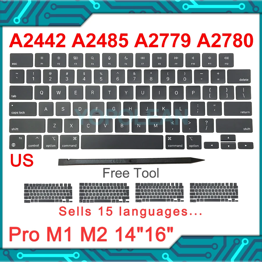 Laptop-A2442-A2485-A2779-A2780-Key-Keycaps-Keys-Cap-Keyboards-Scissor ...