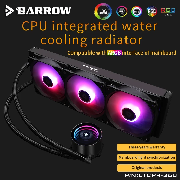 Barrow Pc Case Water Cooling Kit 360mm Fan Heatsink Integrated Cpu ...