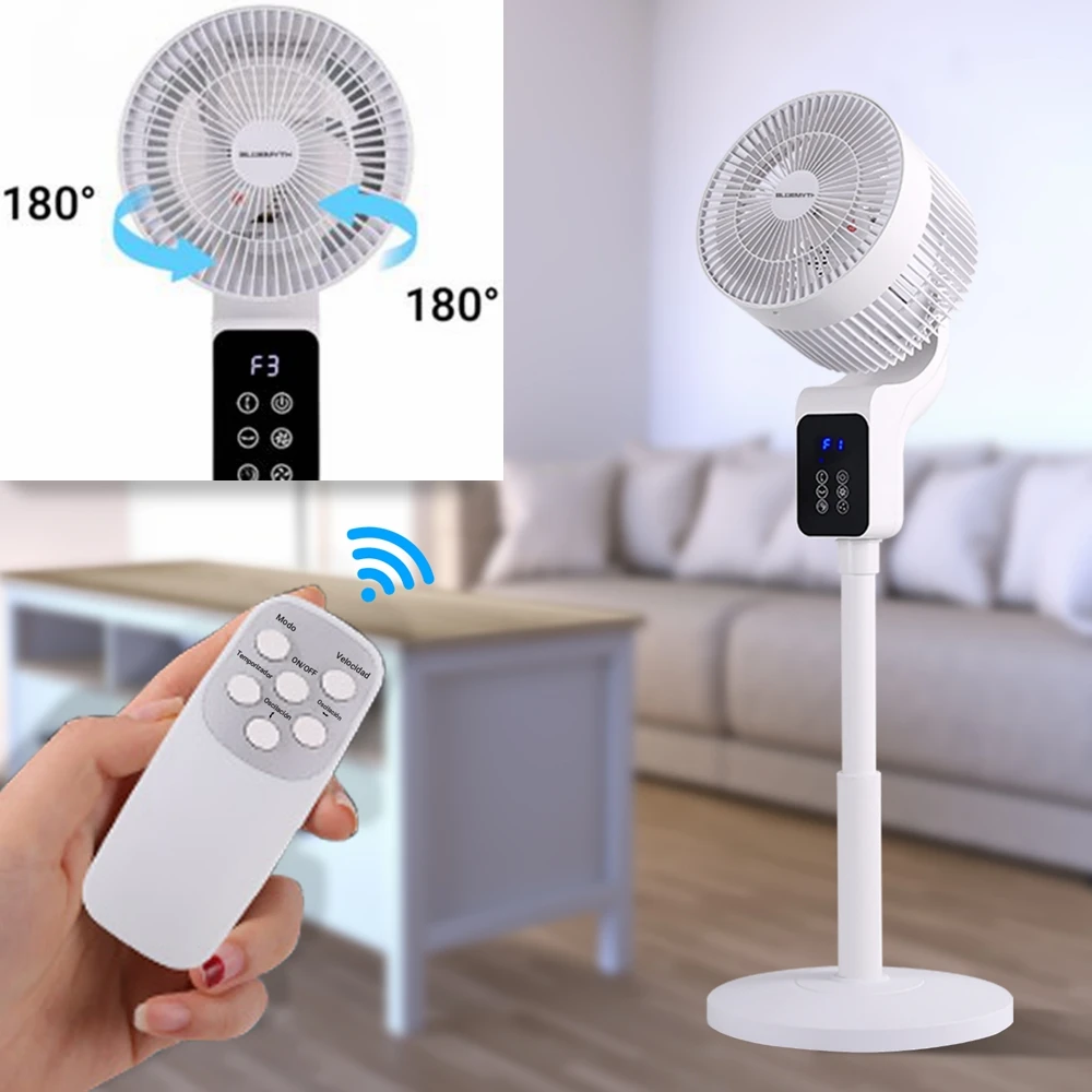 220v Household Vertical Floor Fan With Remote Control Air Circulation ...