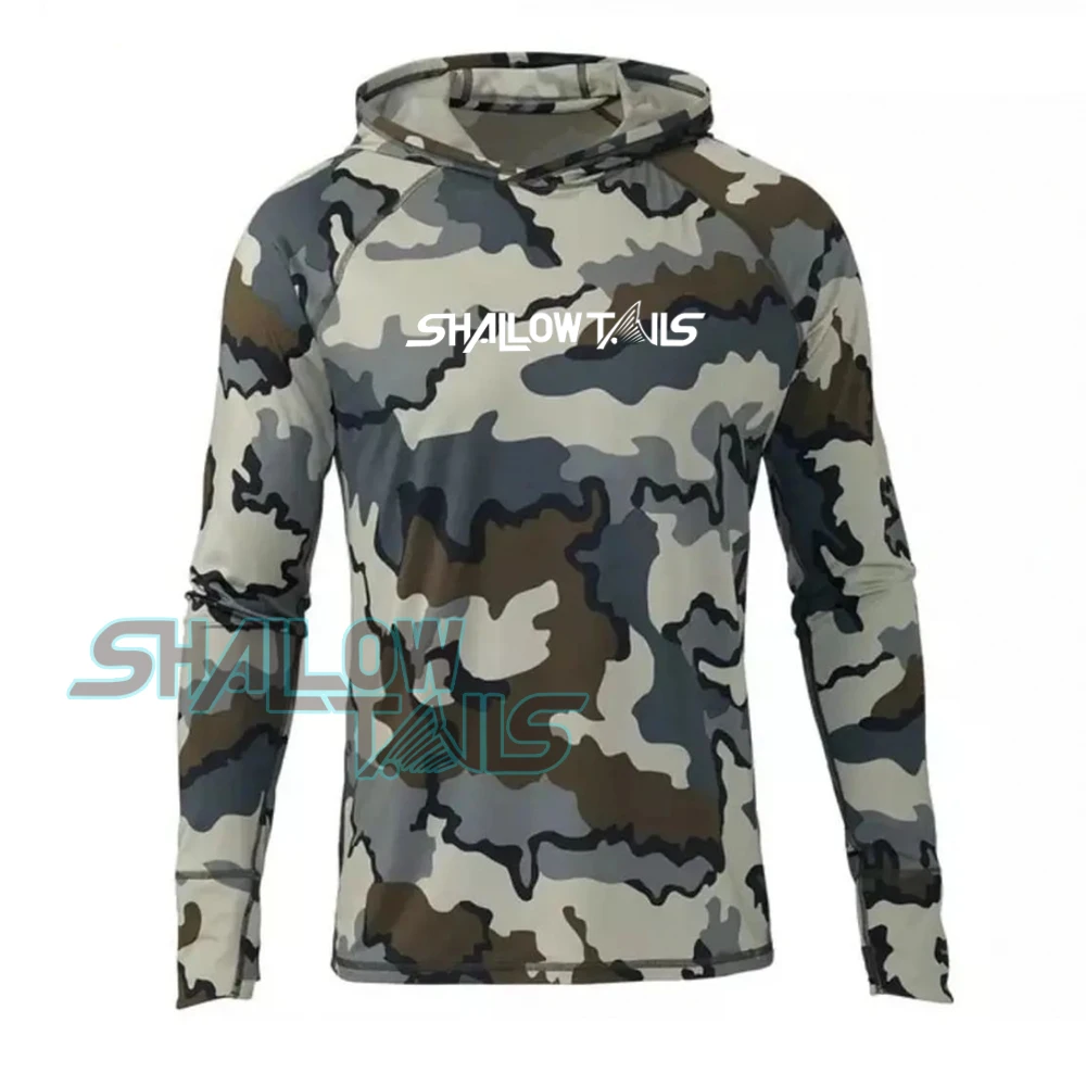 Shallow Tails Fishing Hoodie Performance Fishing Clothing Men Long ...