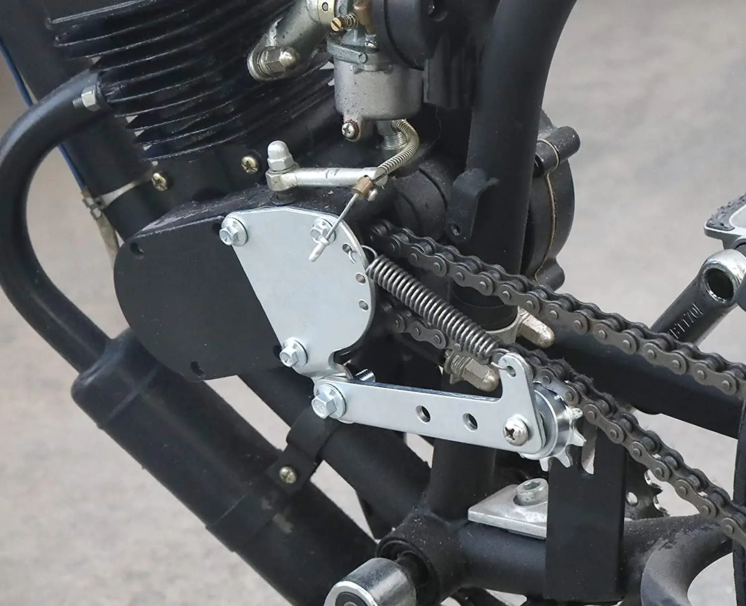 Silver-Model-Spring-Chain-Tensioner-Kit-Gas-Motorized-Bicycle-For-48cc ...