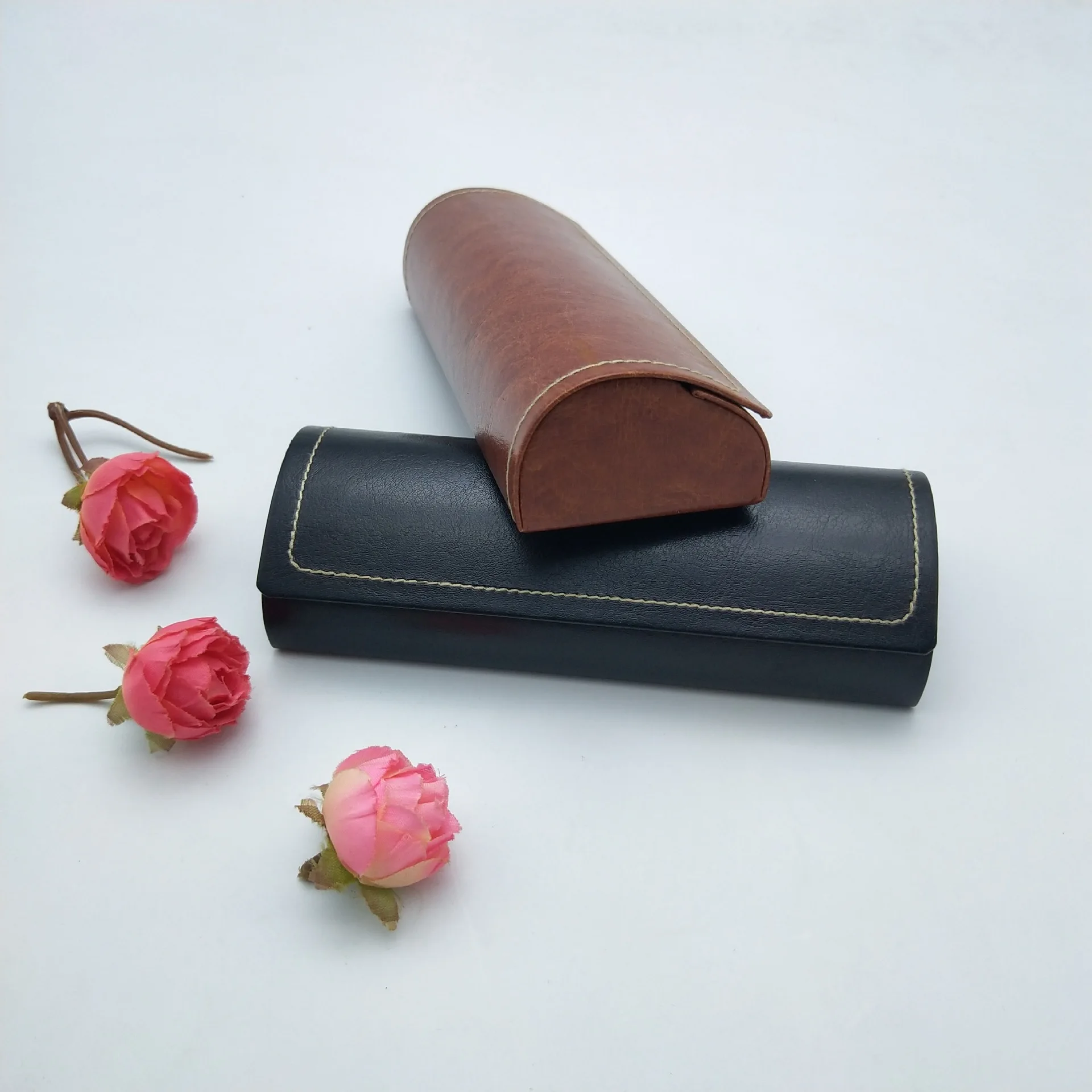 1-PC-Hot-Unisex-Leather-Glasses-Case-Hard-Frame-Waterproof-Eyeglass ...