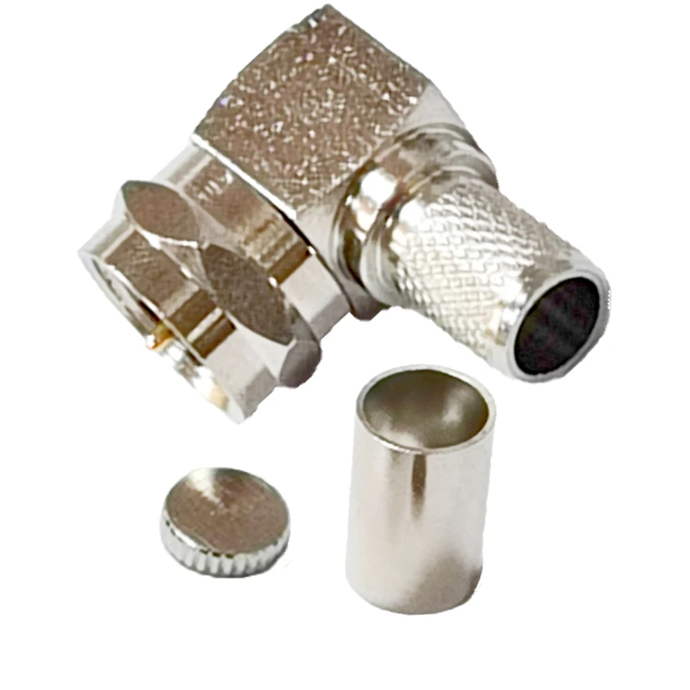 10pcs-F-Male-Right-Angle-Crimp-For-RG5-RG6-5D-FB-LMR300-Coaxial-Cable ...