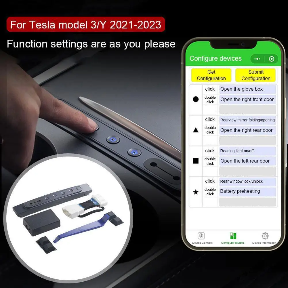 Smart-Physical-Buttons-For-Tesla-Model-Y-3-21-23-Center-Console ...
