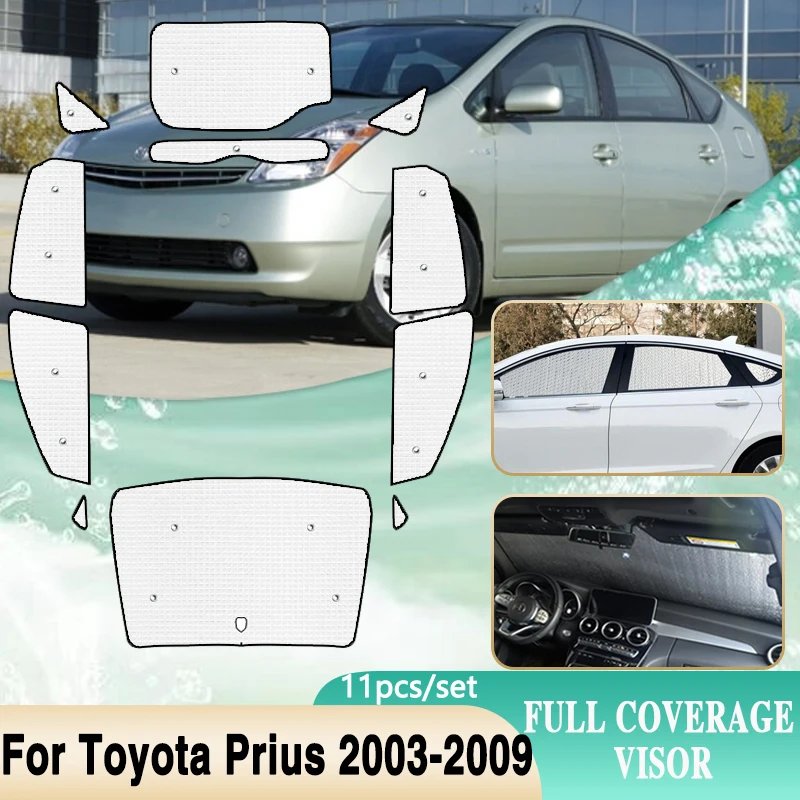 Full Cover Sunshades For Toyota Prius Accessories XW20 20 5door 2003 ...