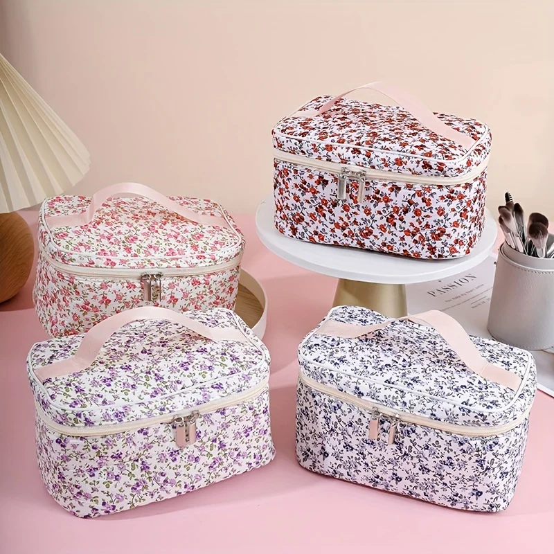 Large-Capacity-Makeup-Bag-Floral-Print-Cosmetic-Bag-For-Girl-Portable ...