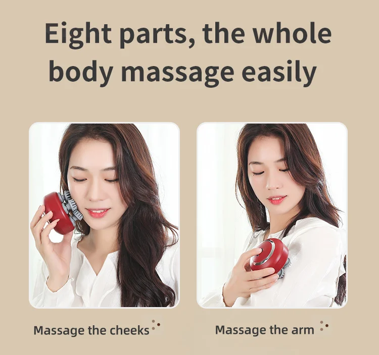 YH-B-330vert-Masseur De Cuir Chevelu Électrique À Main Avec Lumière ...