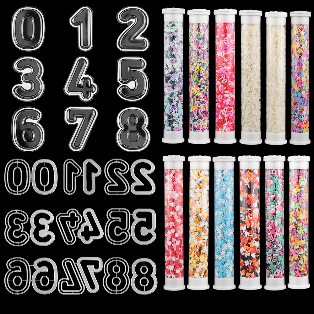 69-300pcs Number 0-9 Shakers Blister 3D Shaker Covers For Shaker Cards ...