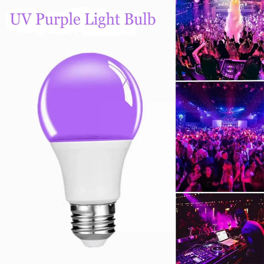 UV-Purple-Light-Bulb-E27-9W-LED-Violet-Ambient-Lights-For-Party-Bar ...