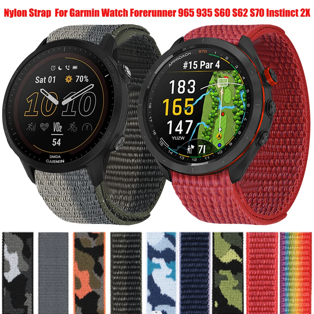 22mm-26mm-Quick-Fit-Nylon-Strap-For-Garmin-Watch-Forerunner-965-935-S60 ...