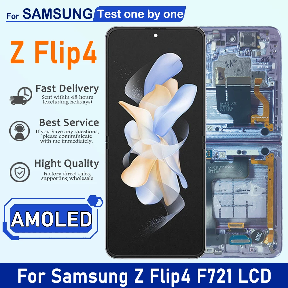 6-7-LCD-For-Samsung-Z-Flip-4-LCD-Display-Touch-Screen-With-Frame-For ...