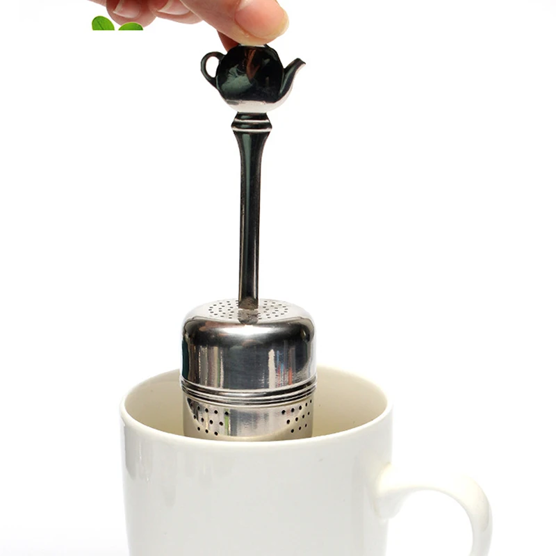 Stainless Steel Tea Infuser Strainer Cylindrical Tea Leak Spice Herbal ...