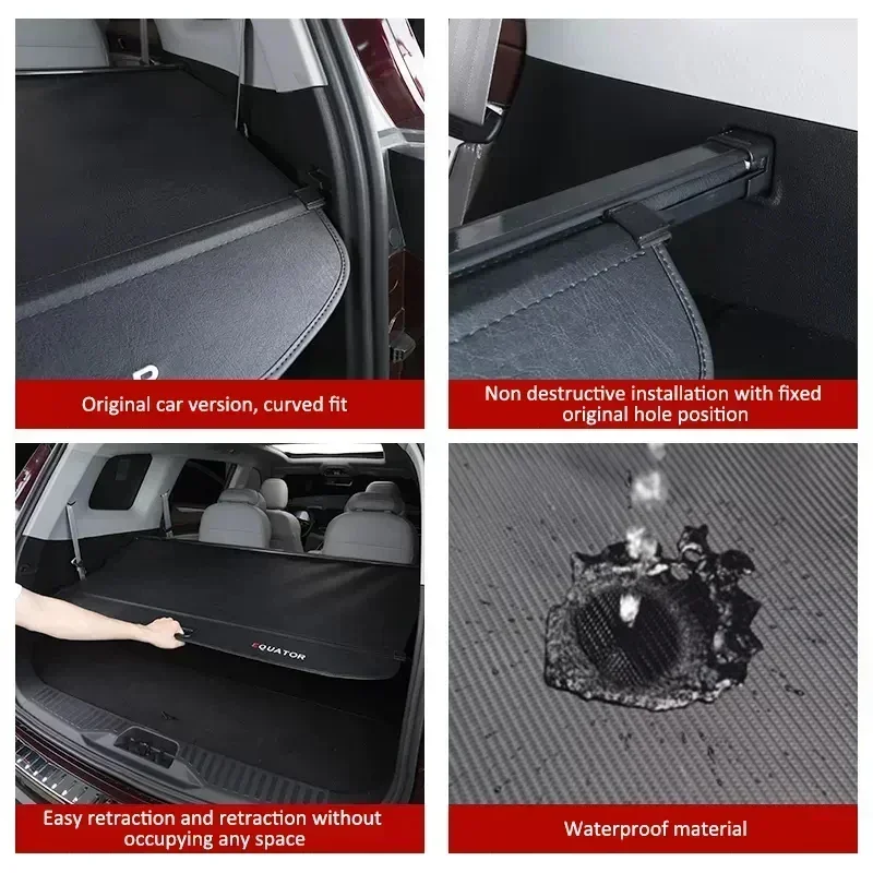 Retractable Cargo Cover For Toyota RAV4 2014-2018 - Carbon Fiber Look ...