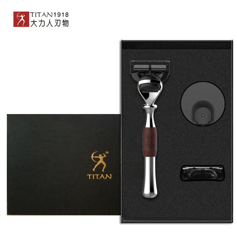 Titan-Handle-5-Heads-Smooth-Shaving-Safety-Facial-Hair-Comfortable-Hair ...