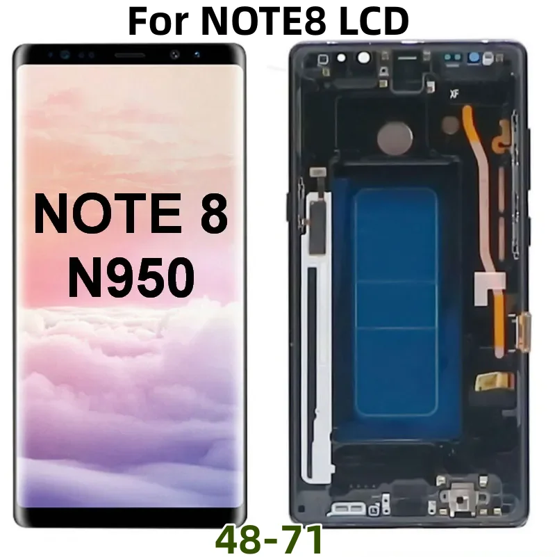 오리지널 슈퍼 AMOLED LCD, 삼성 갤럭시 노트 8 N950F 노트 8 N950 디스플레이, 터치 스크린 디지타이저, 프레임 교체 포함| | - AliExpress