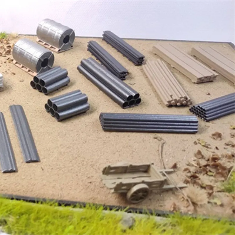 1-87-HO-Scale-Building-Materials-Model-Construction-Site-Diorama-Scene ...