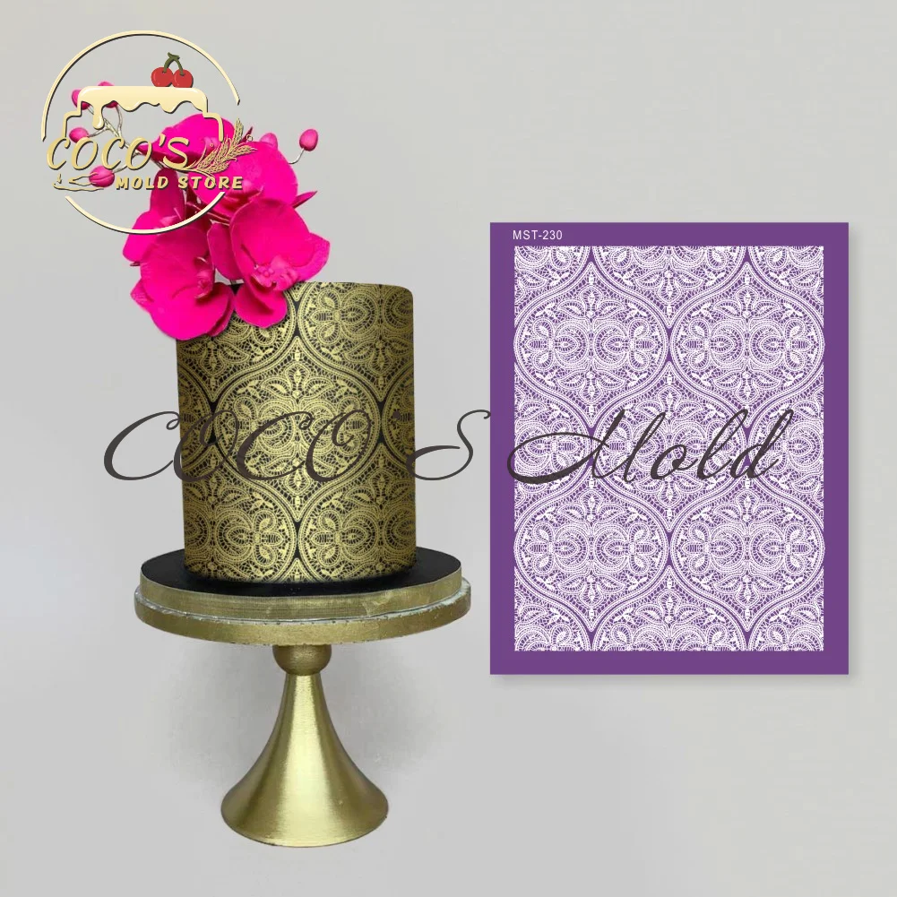 Diy Fondant Baking Mould Cake Stencil | Fondant Cake Stencil Template ...