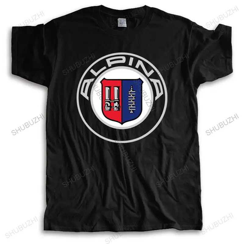 homme-streetwear-short-sleeve-casual-funny-t-shirt-alpina-logo-Black ...