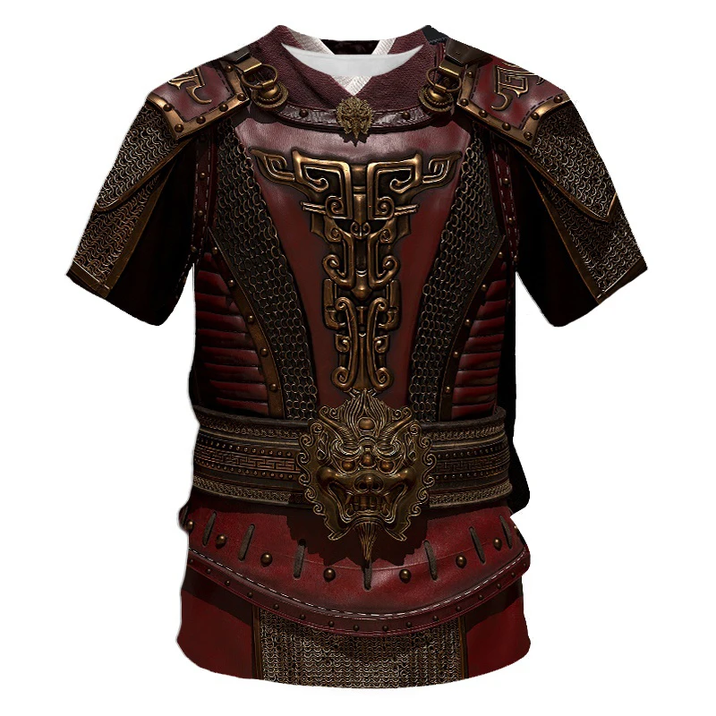 Medieval Armor T-Shirts Knight Armour 3D Printed Streetwear Fashion ...