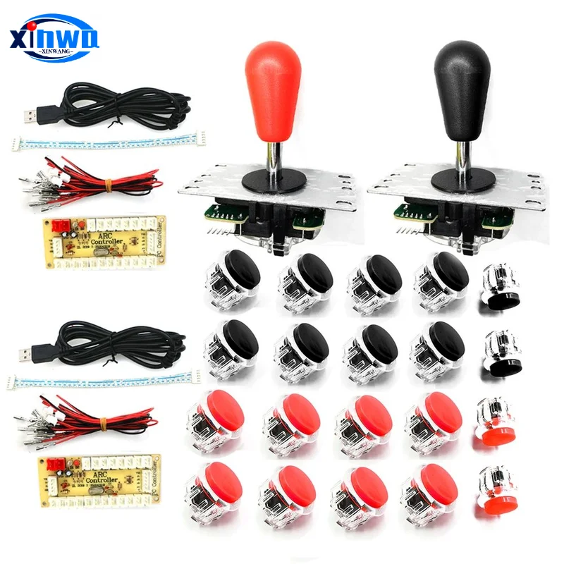 Arcade-Jogo-Kit-Joystick-DIY-Set-Bot-o-Zero-Delay-Placa-USB-Controlador ...